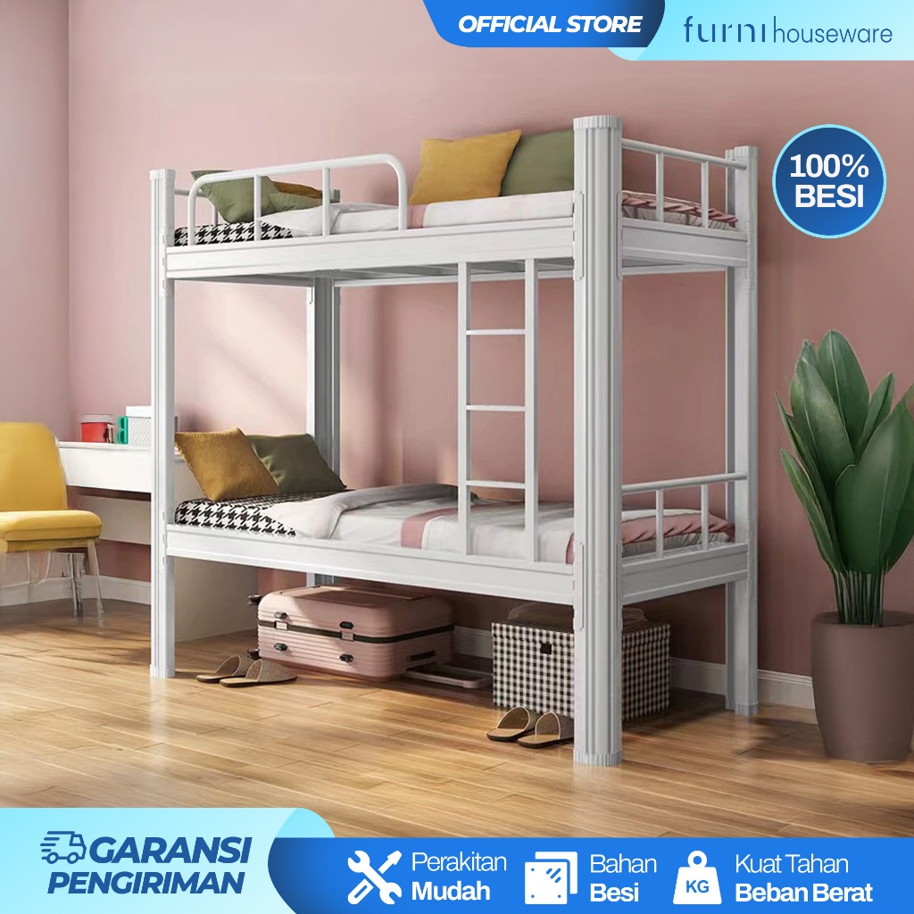 Jual RANJANG 2 SUSUN BESI RANJANG TINGKAT 2 SUSUN TEMPAT TIDUR MINIMALIS RANJANG DIPAN BUNKED ...