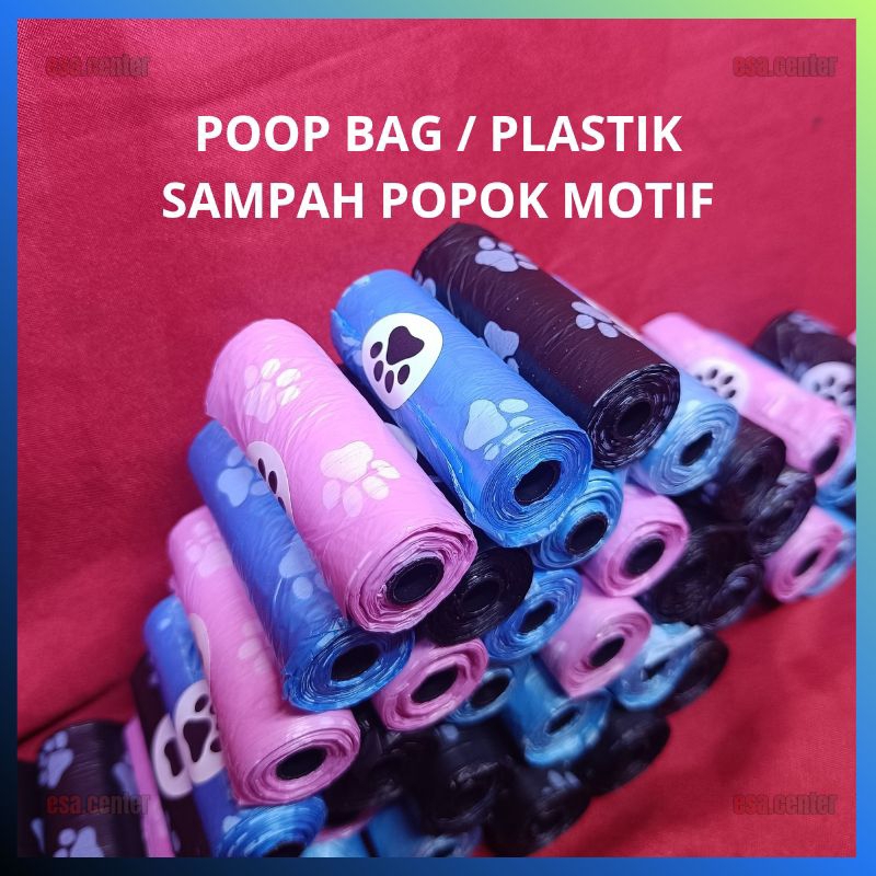 Jual Isi 15 Poop Bag Motif / Kantong Sampah Plastik Popok Pampers ...