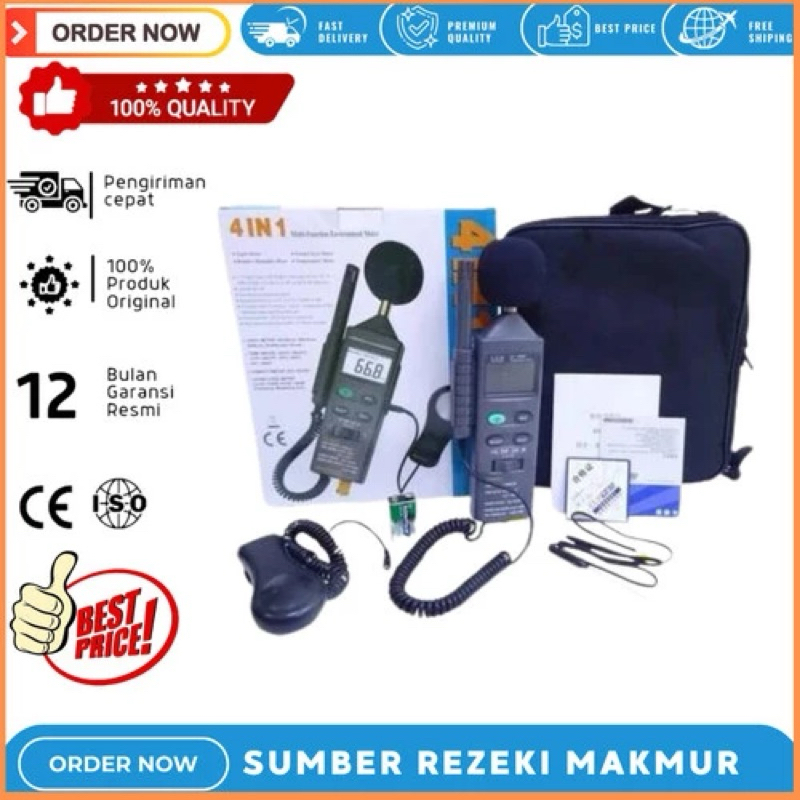 Jual 4 in 1 MULTI FUNCTION ENVIRONMENT METER CEM DT-8820 / DT8820 / DT ...