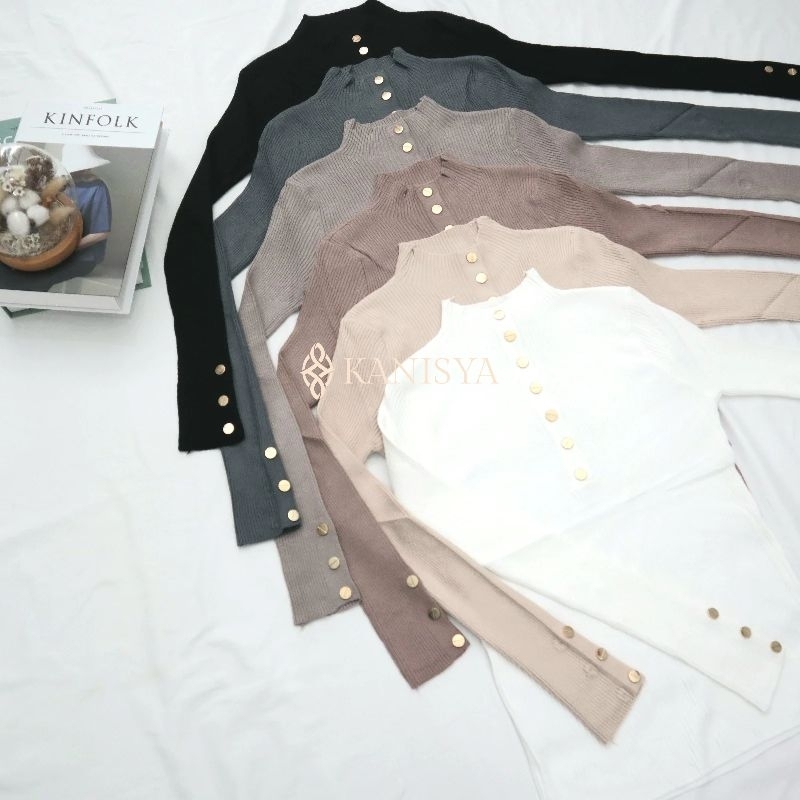 Jual Kanisya - Basic inner knit button gold busui & non busui | inara ...