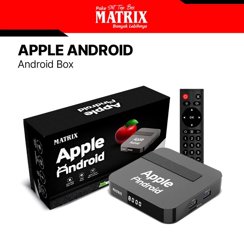 Jual Matrix Apple Android TV Box - Android 10 Ram 2 GB WiFi Android TV ...