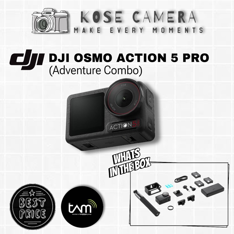 Jual DJI Osmo Action 5 Pro Adventure Combo - DJI Action Camera | Shopee ...