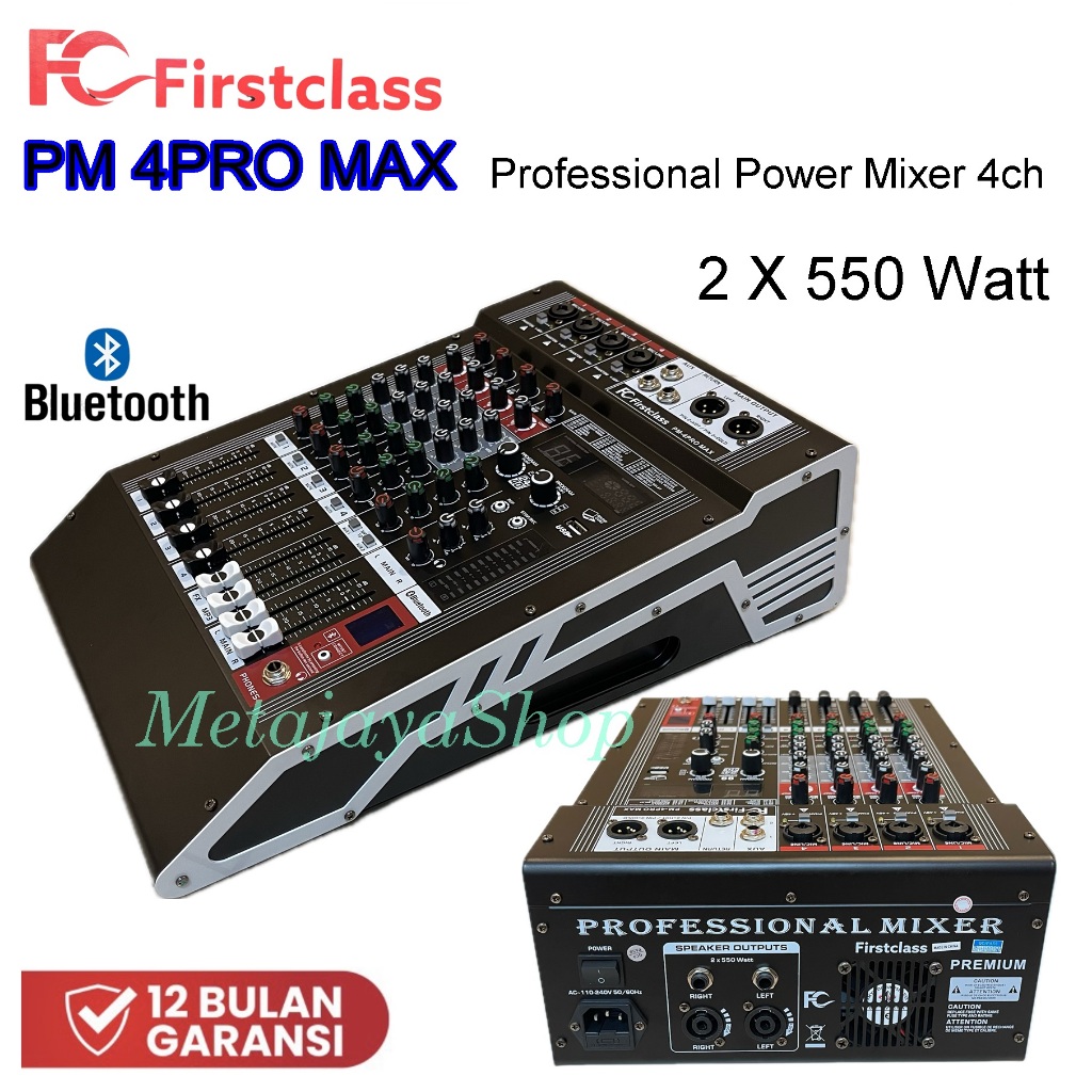 Jual Power Mixer 4 Channel With Compressor Firstclass PM 4PRO MAX pm4 pro PM 4 PRO Max | Shopee ...