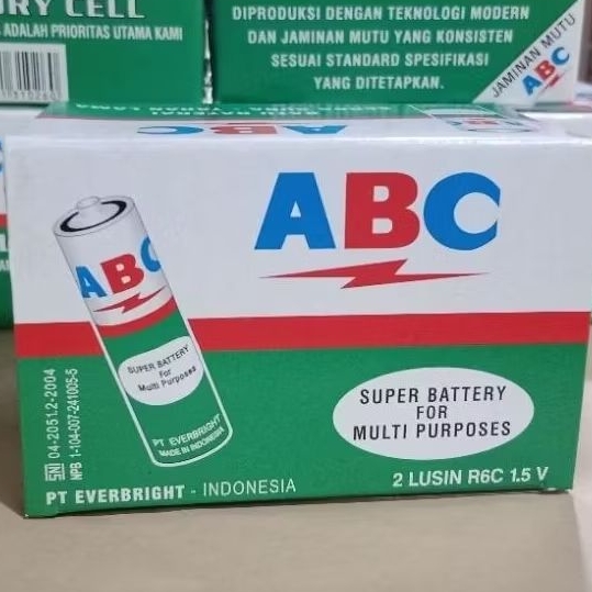 Jual BATRE ABC SERBAGUNA TAHAN LAMA ISI 24 | Shopee Indonesia