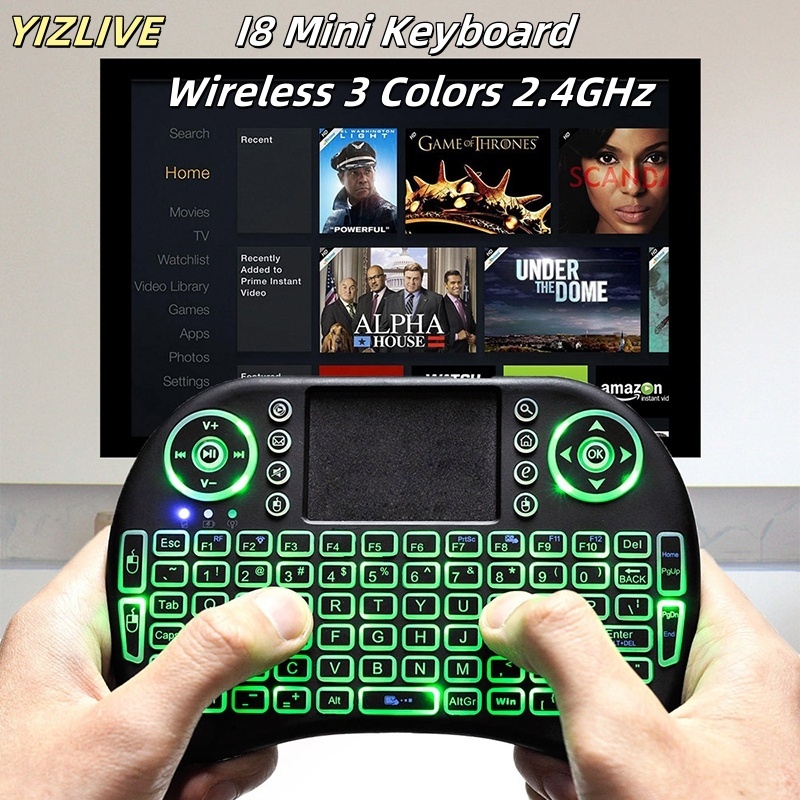 Jual Keyboard Mini Led Wireless Touchpad Mouse Wireless Mini Keyboard 2 ...