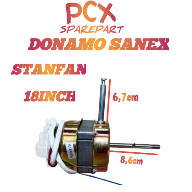 Jual DINAMO/ MESIN/GULUNGAN KIPAS ANGIN SANEX 18 INCH BALING BALING ...
