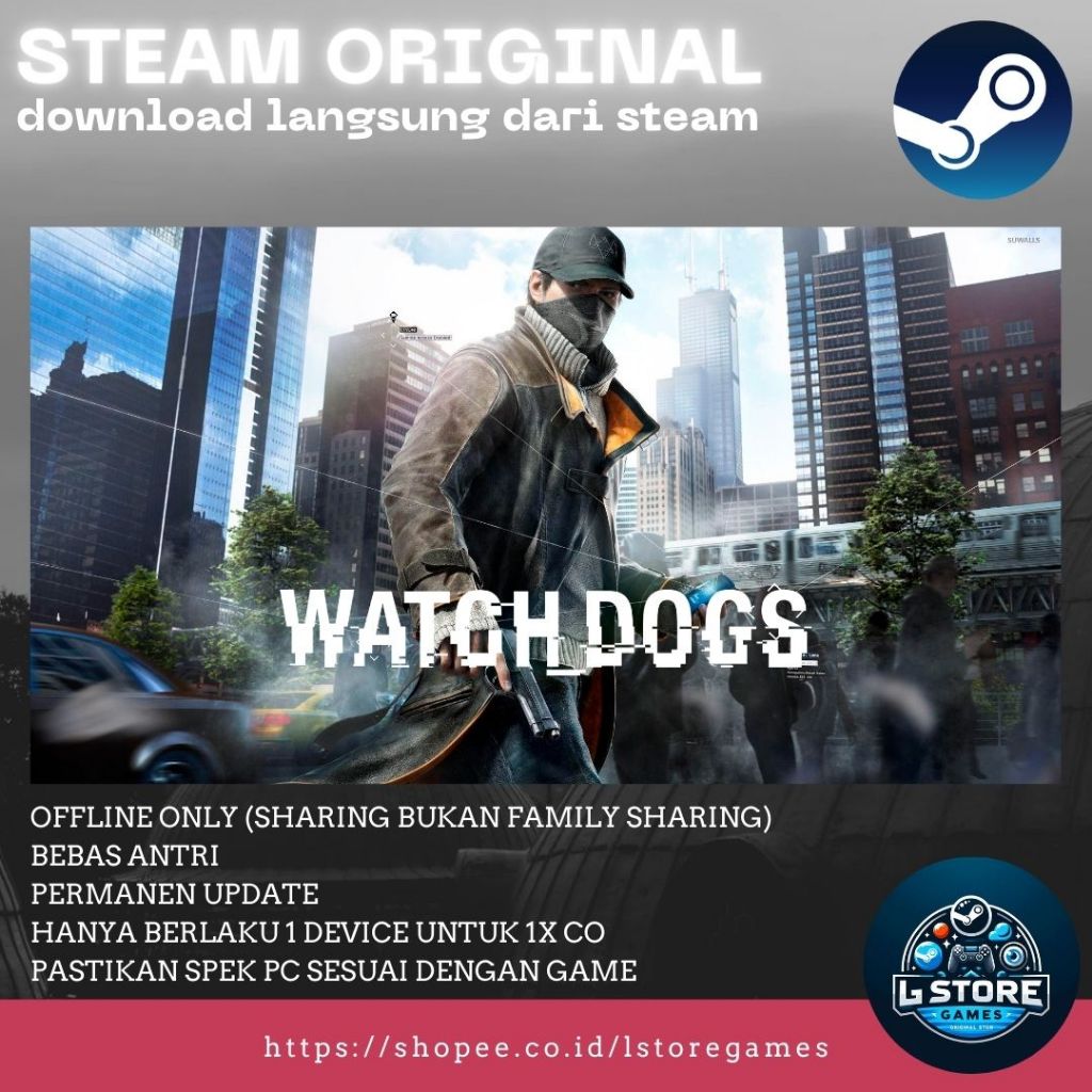 Jual Watch Dogs 1 PC Sharing Original Offline | Shopee Indonesia