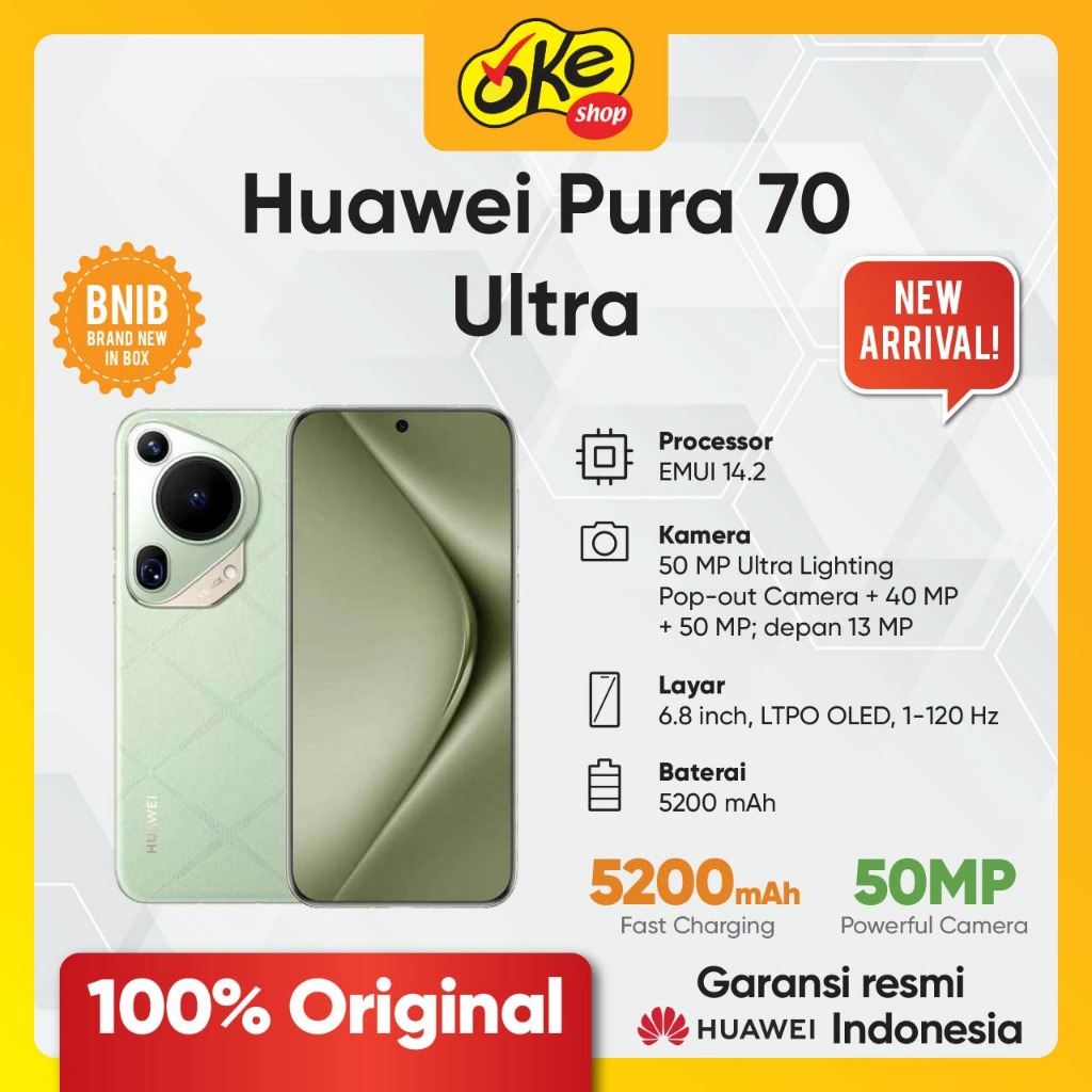 Jual Huawei Pura 70 Ultra | Ultra Lighting Pop-out Camera | Ultra Speed ...