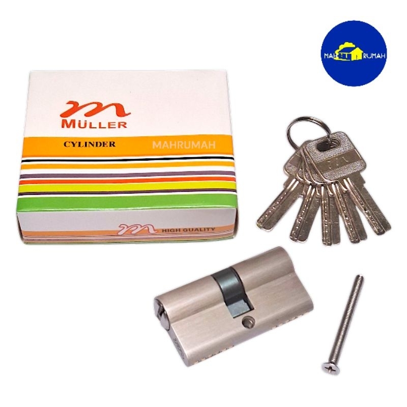 Jual SILINDER Kunci Pintu BESAR 60mm Komputer As Kuningan Kotak Putih - MULLER 75160 SN | Shopee ...