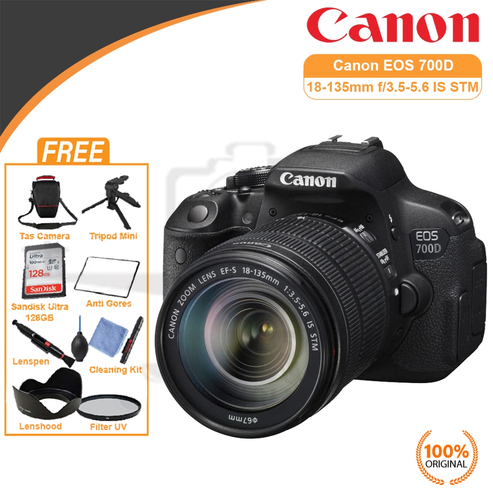Jual CANON EOS 700D Kit 18-135mm f3.5-5.6 IS STM Camera DSLR Jual CANON EOS 700D Kit 18-135mm f3.5-5.6 IS STM Camera DSLR