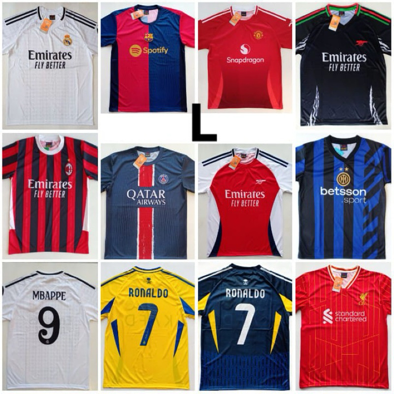 Jual jersey bola atasan club eropa printing 2024 | Shopee Indonesia