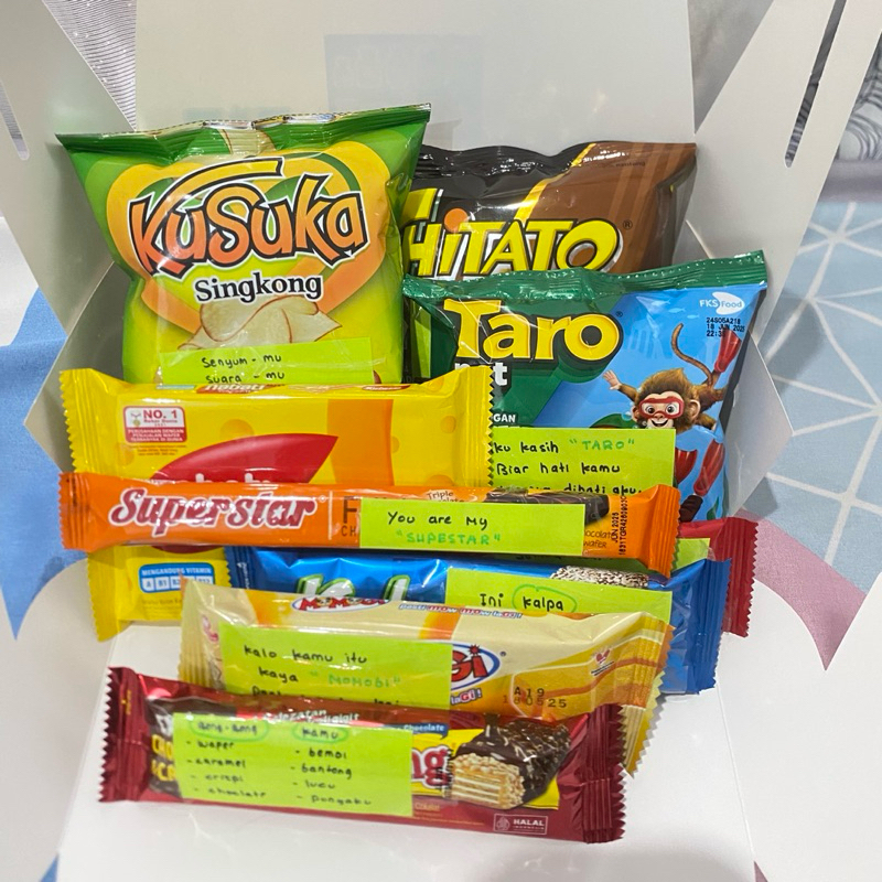 Jual SNACK GIFT KATA-KATA / GIFT BOX / SNACK DENGAN KATA-KATA | Shopee ...