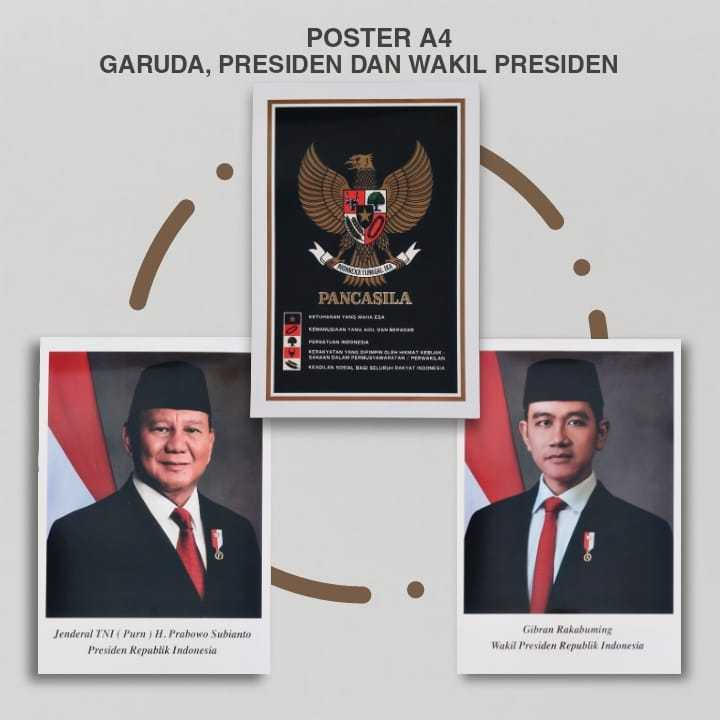 Jual Poster A4 Presidan dan Wakil Presiden Indonesia | Poster Ruang ...