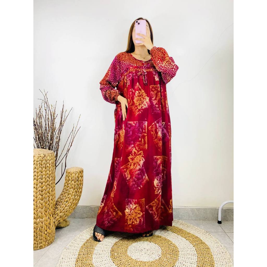 Jual Batik Benang Raja Longdress Rayon Nagita | Shopee Indonesia