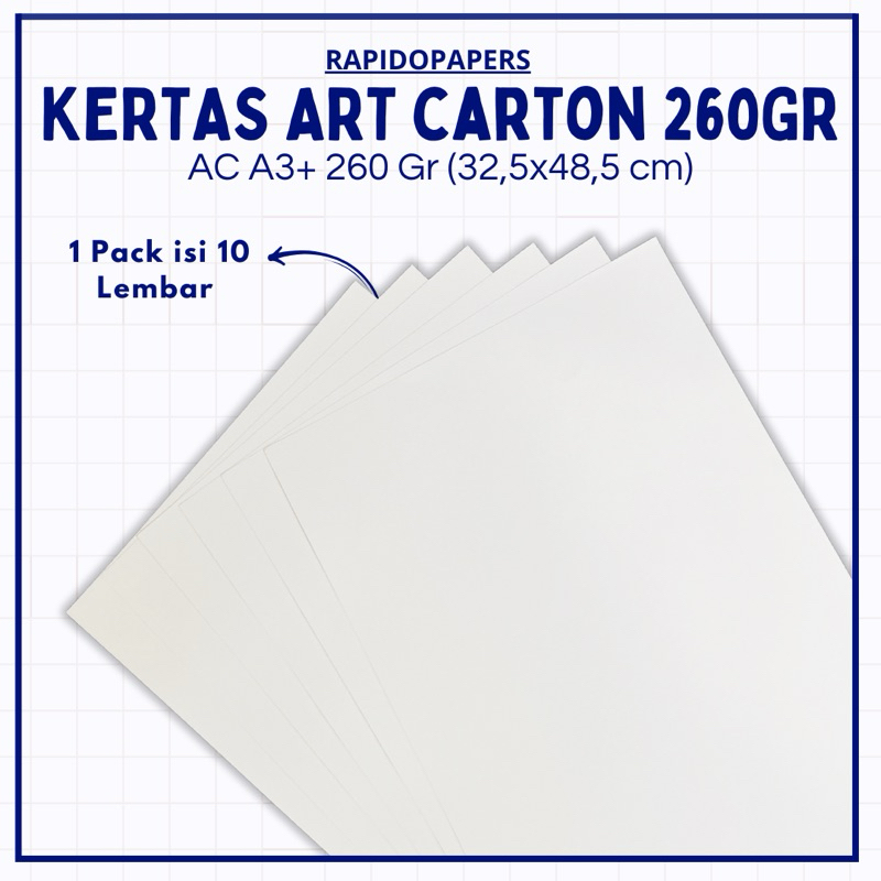 Jual Kertas Art Carton [10 Lembar, 260 gr A3+] Art Paper / Art Karton ...