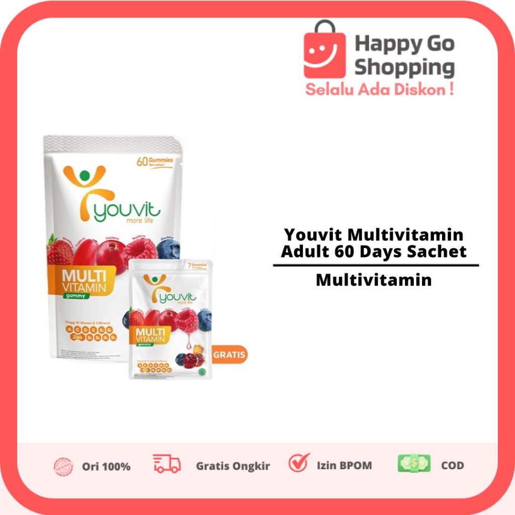 Jual Youvit Multivitamin Adult 60 Days Sachet | Shopee Indonesia