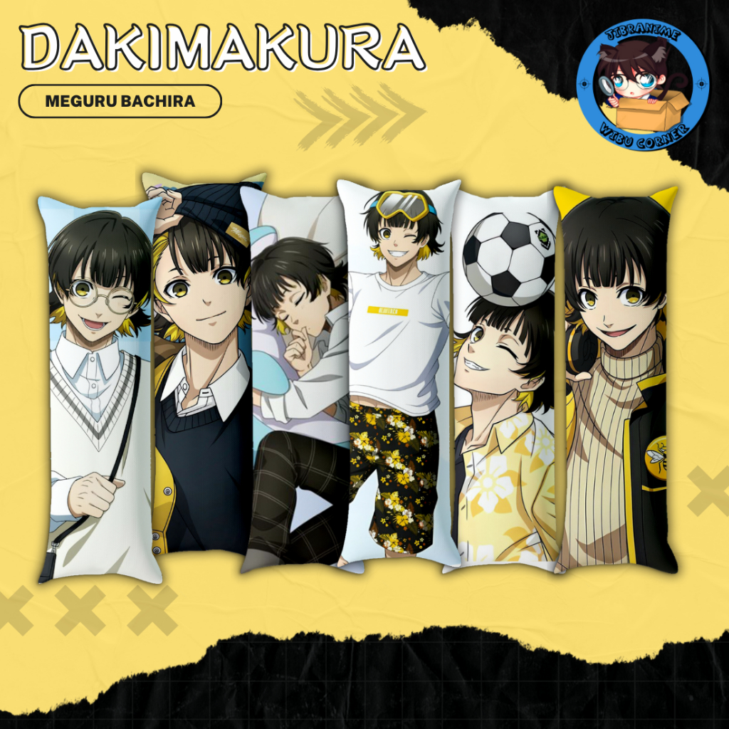 Jual dakimakura guling bachira blue lock / ukuran 20x60cm sudah ...