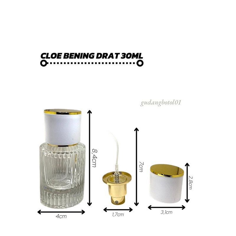 Jual Botol Parfum Kosong Chloe 30ml type Drat/Putar/Bottle Parfume/New ...