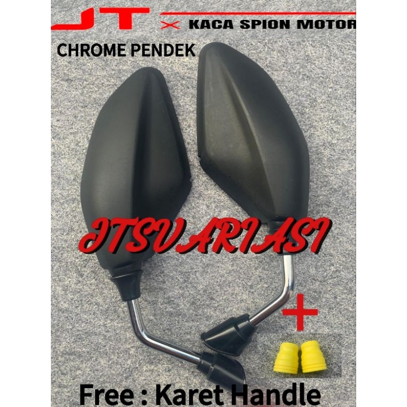 Jual Spion Motor Model Xmax Tangkai Pendek Chrome Universal Honda ...