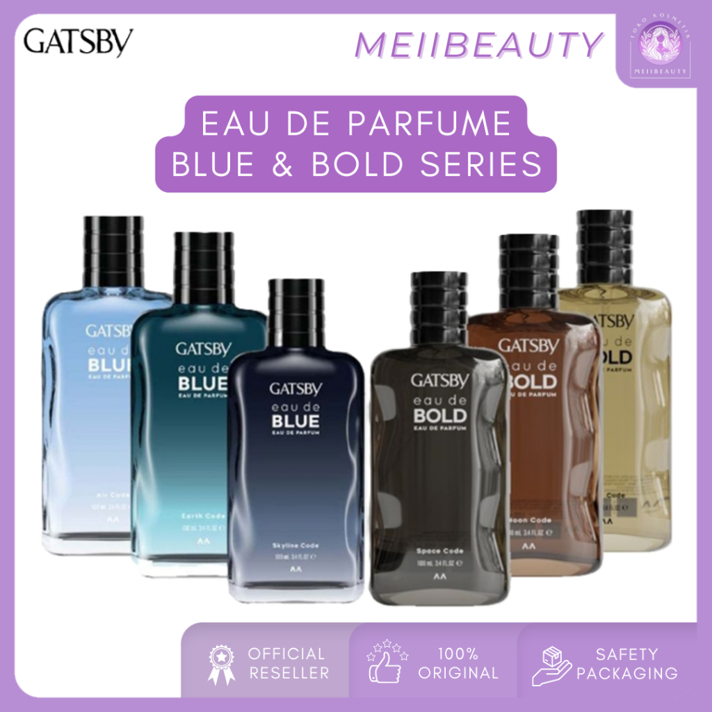 Jual GATSBY Eau De Parfume Blue & Bold Series | Air, Earth, Skyline ...