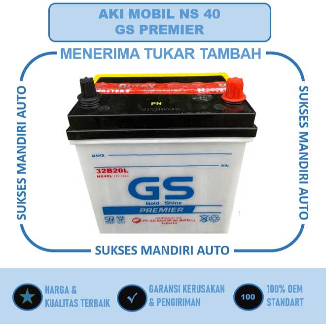 Jual Aki Mobil GS Suzuki Carry & APV NS 40 PREMIER | Shopee Indonesia