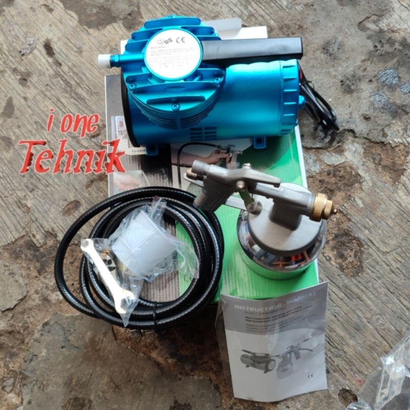 Jual kompresor listrik mini set /mini air compressor and low pressure ...