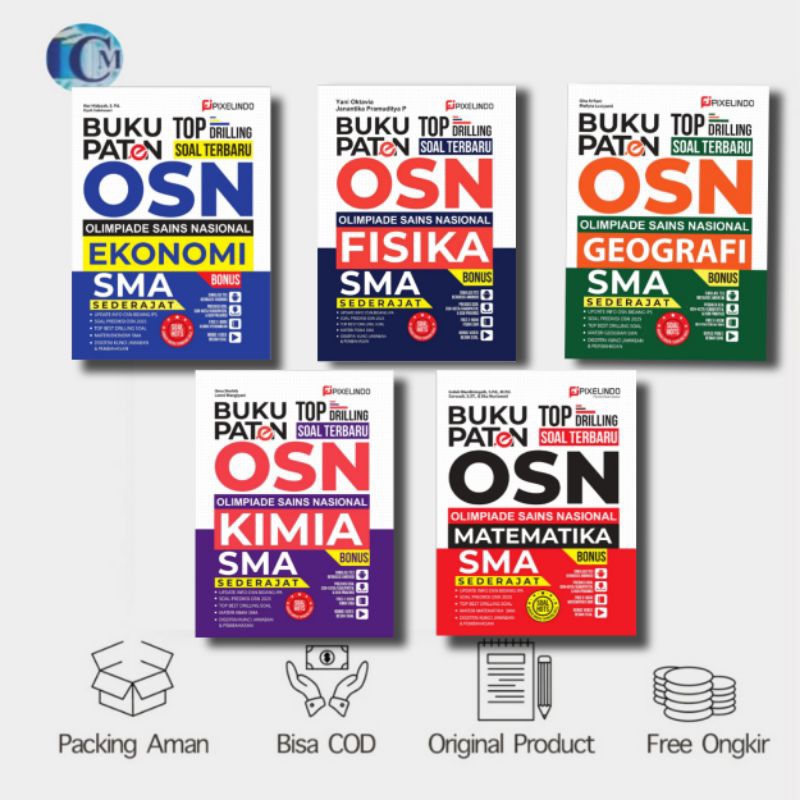 Jual Buku Paten Top Drilling Soal Terbaru OSN Matematika, Kimia, Fisika, Geografi, Ekonomi SMA ...
