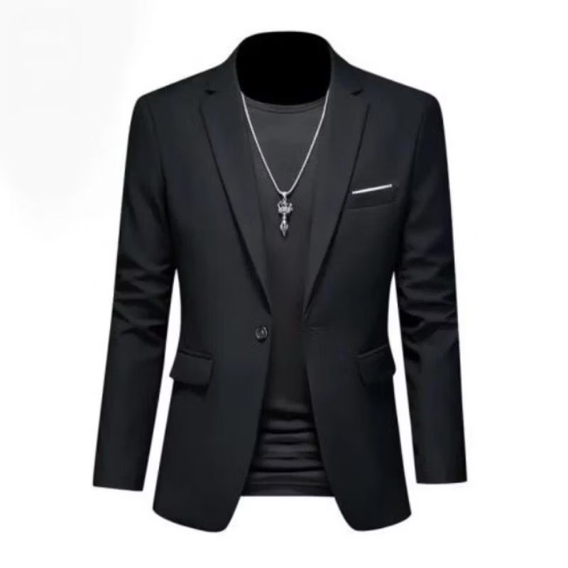 Jual Blazer Jas Formal Pria Hitam - Casual - Stayle Korea - Hitam ...