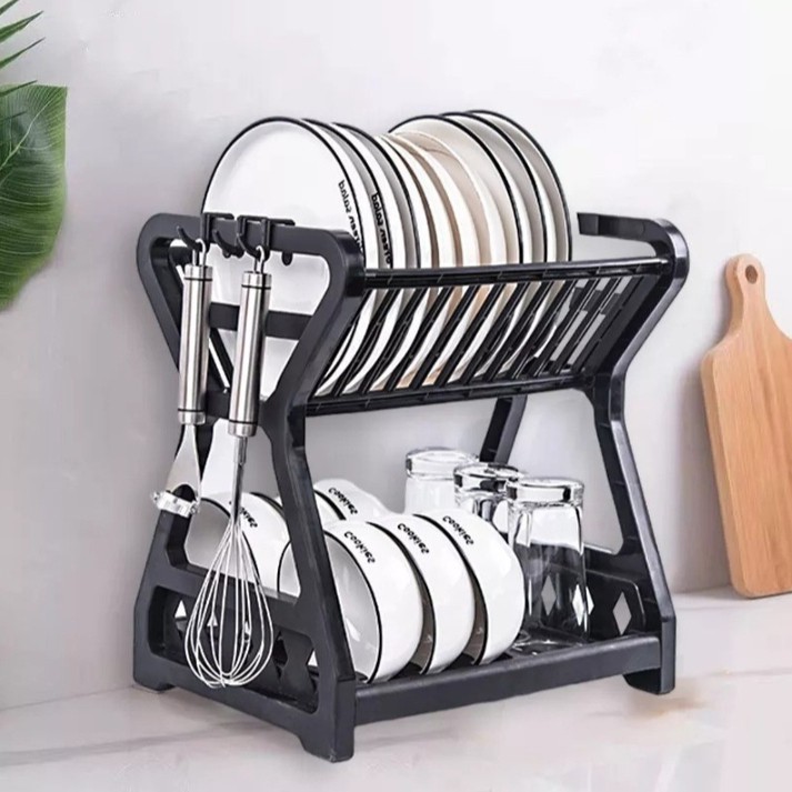 Jual Rak Piring Dua 2 Susun Plastik / Rak Piring Baskom / Rak Pengering ...