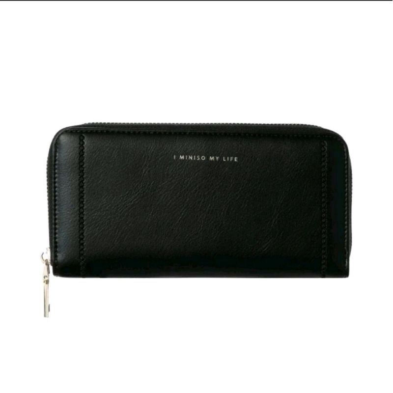 Jual MINISO DOMPET HITAM PANJANG LONG WALLET | Shopee Indonesia