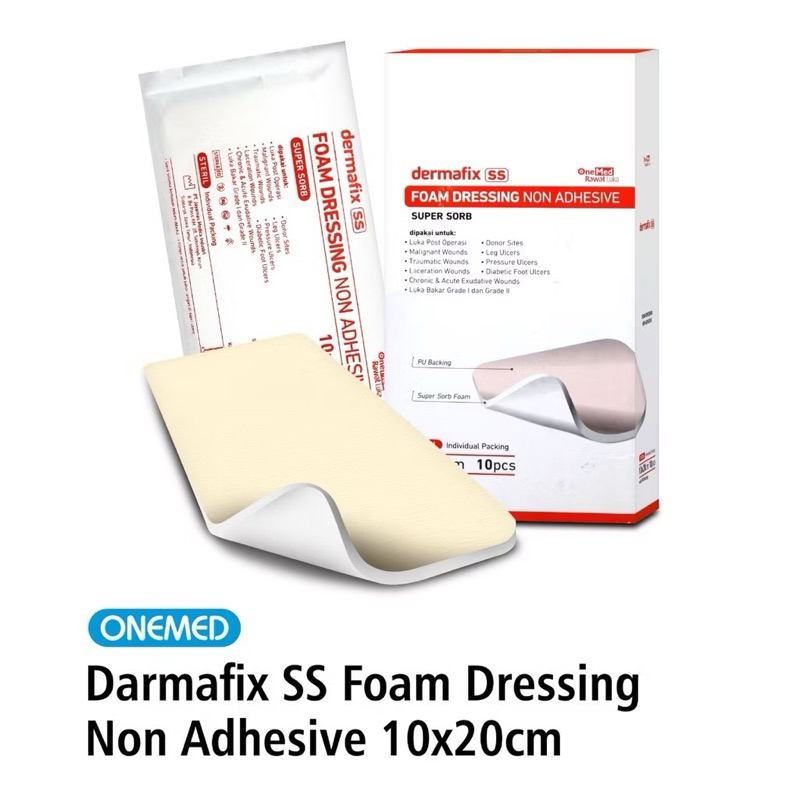 Jual Dermafix Foam Dressing Non Adhesive 10 x 20cm OneMed 1 Pcs ...