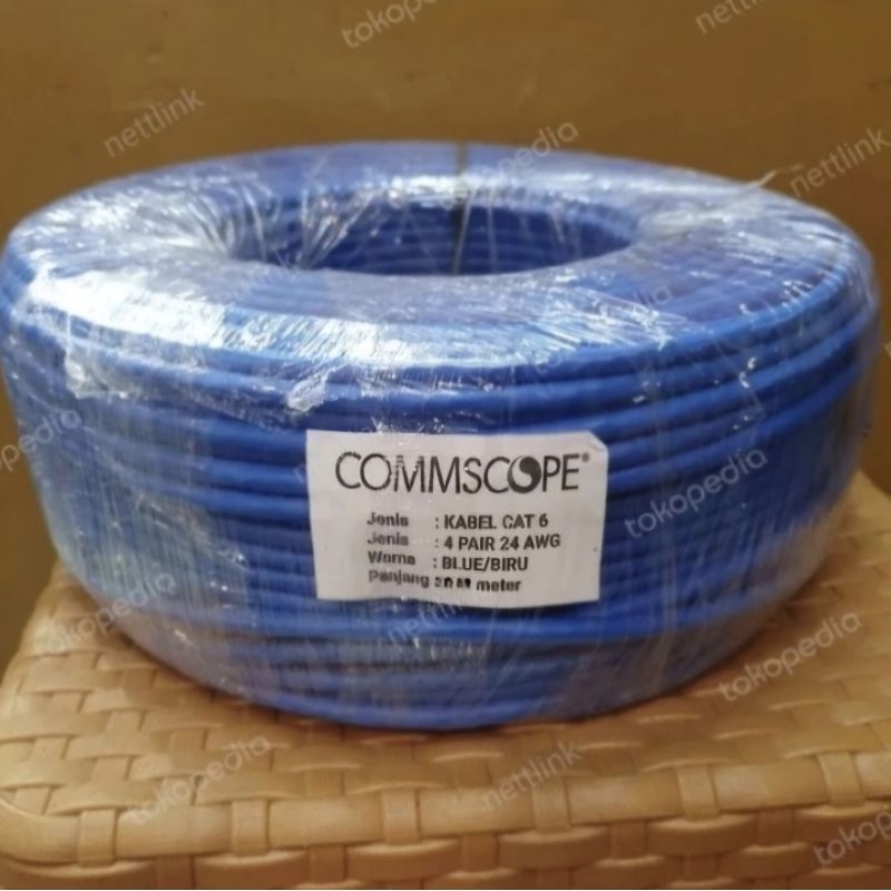 Jual KABEL CAT 6 AMP COMMSCOPE PANJANG 200METER BIRU ORIGINAL | Shopee ...