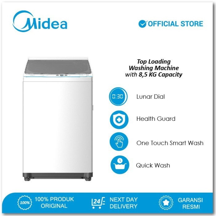 Jual MESIN CUCI TOP LOADING MIDEA MA100W85 | Shopee Indonesia