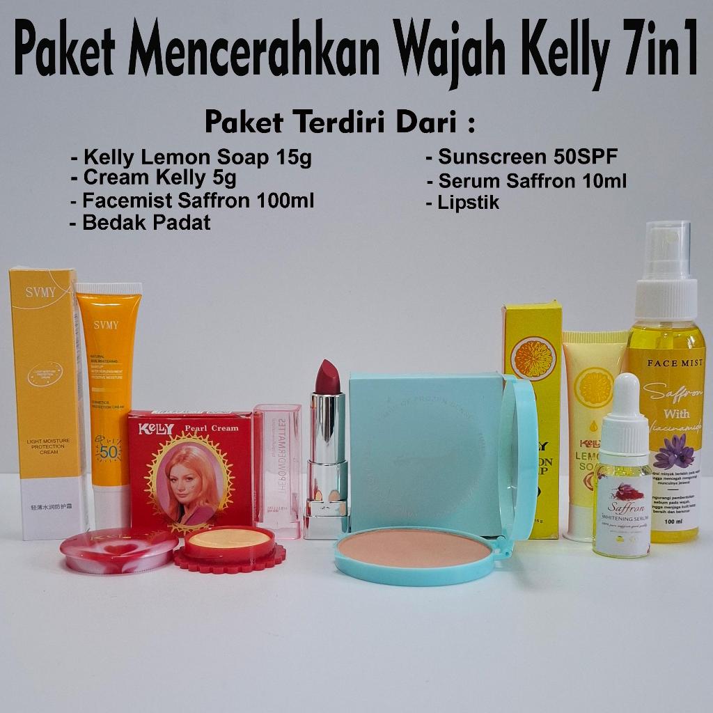 Jual Paket Mencerahkan Wajah 7in1 Kelly Lemon Soap 15gr - Cream Kelly ...