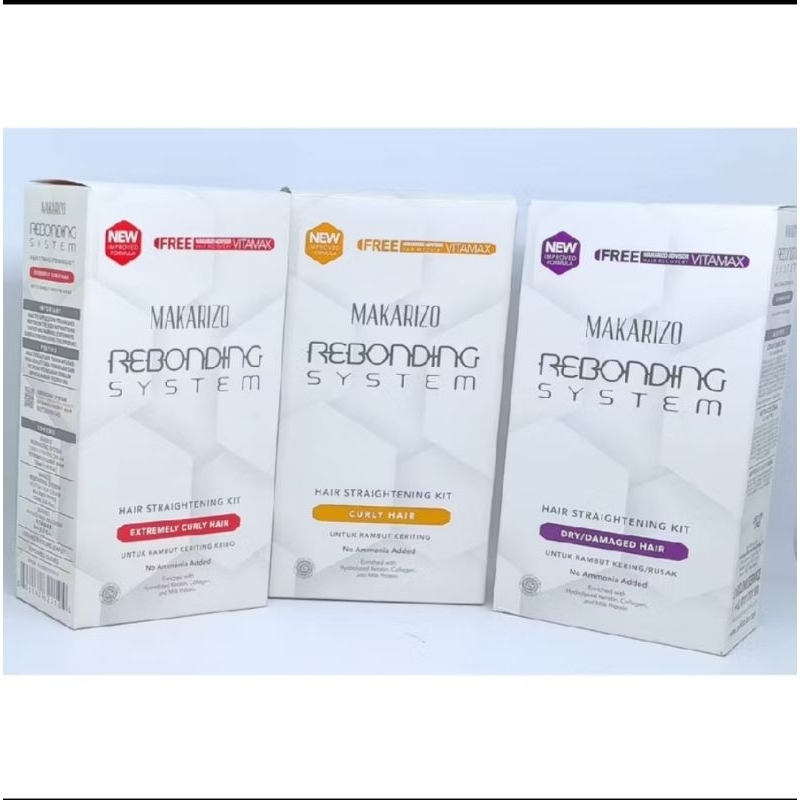 Jual Makarizo Rebonding System Hair Straightening Kit Series | Shopee ...