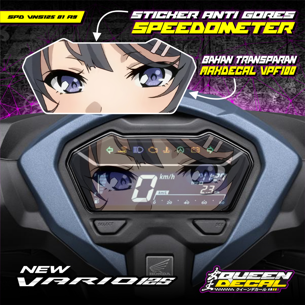 Jual Stiker Speedometer Transparan Vario 125 New Karakter Anime Mai ...