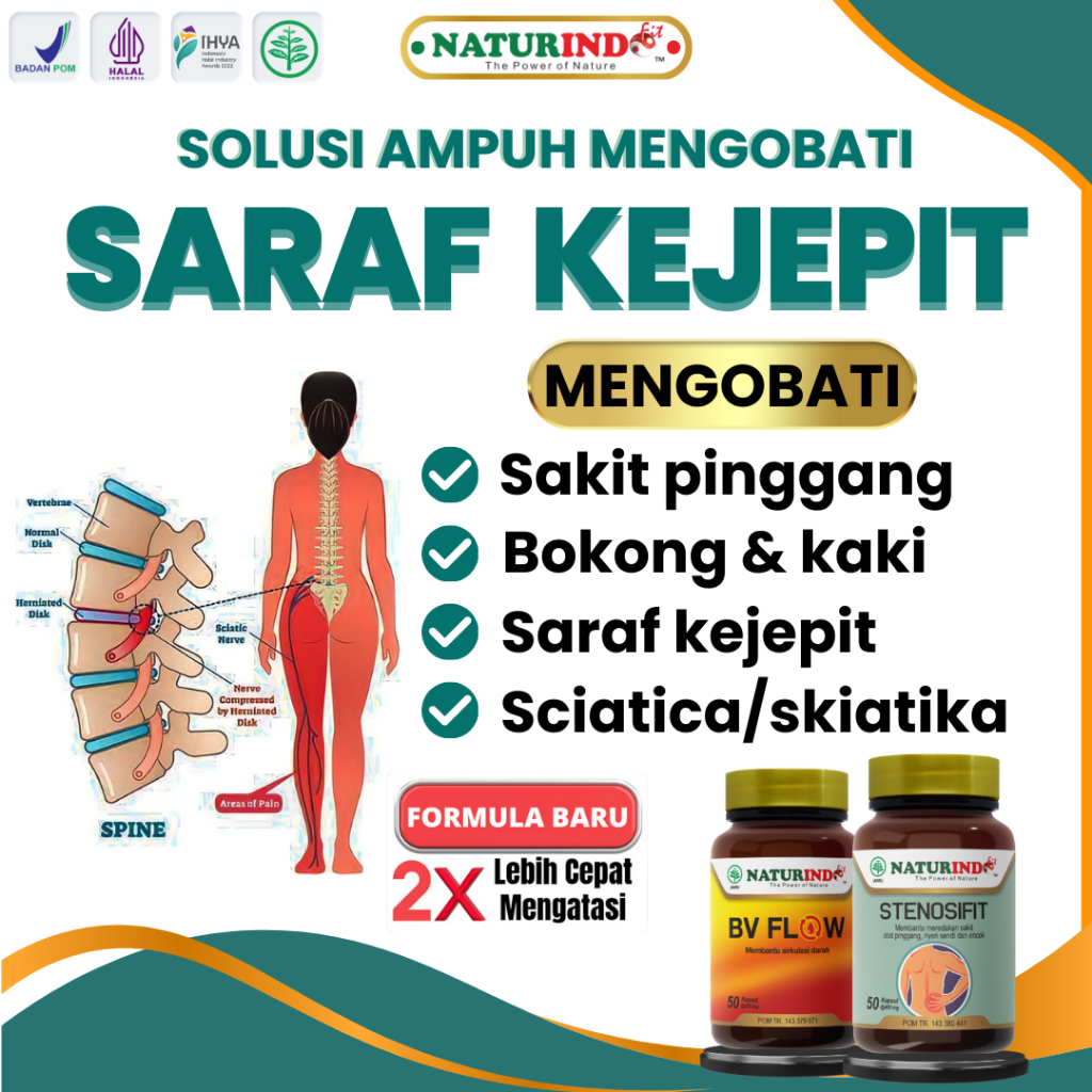 Jual Obat Saraf Kejepit Encok Sakit Pinggang Menjalar Sampai Bokong Dan ...