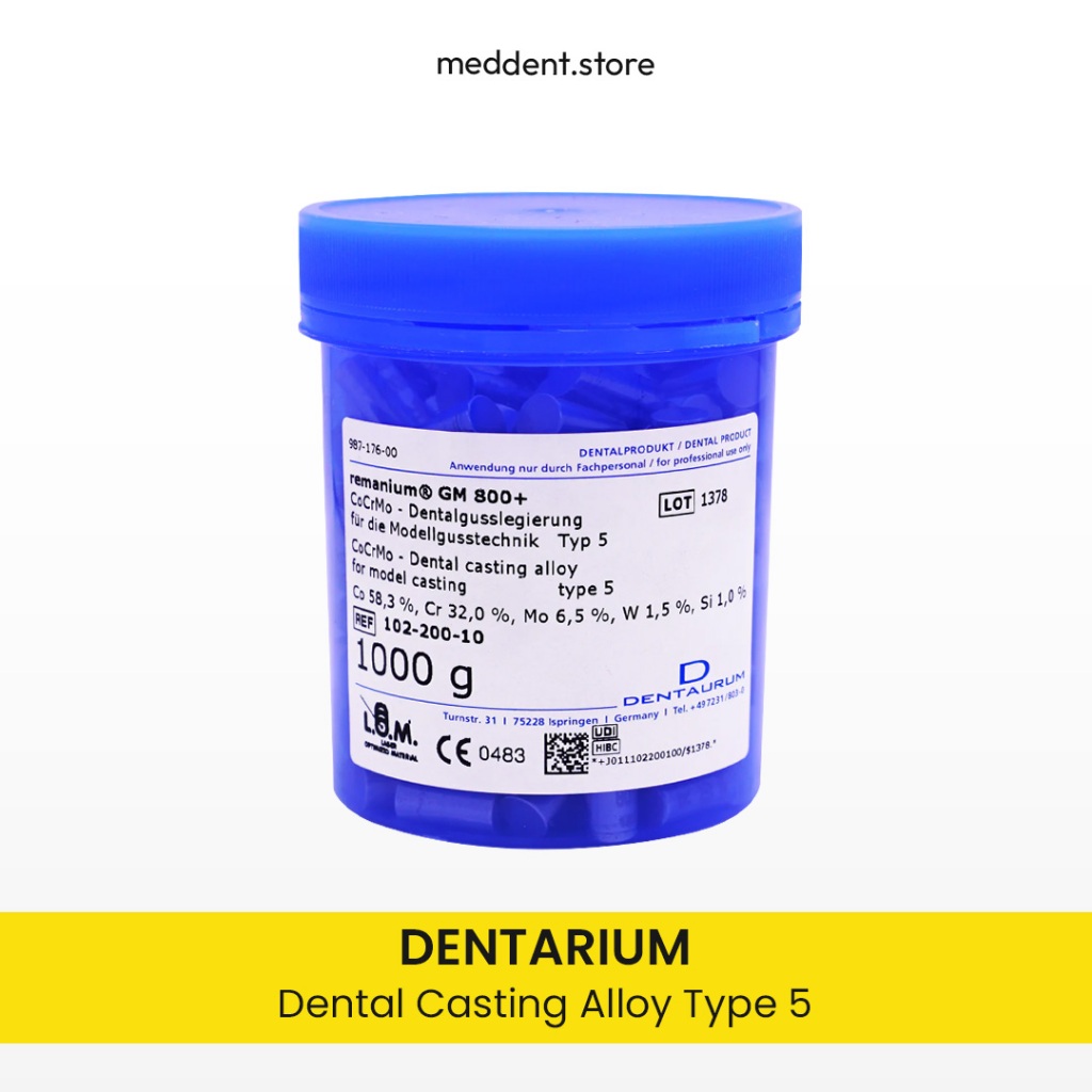 Jual Meddent - Dentaurum Remanium GM 800+ Partial Denture Alloy - 1000 ...