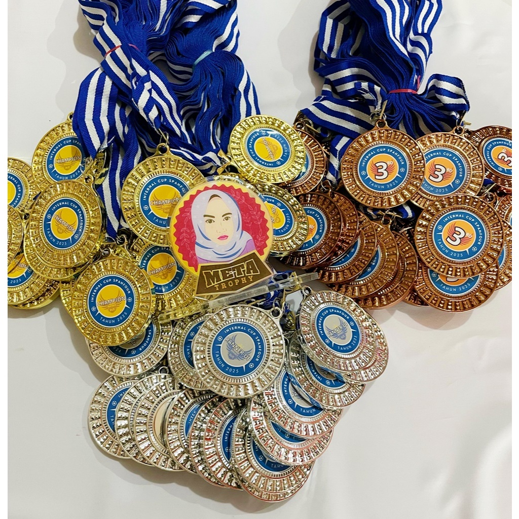 Jual MEDALI PLASTIK FREE DESAIN STIKER MEDALI WISUDA UNIK SET 123 DAN ...