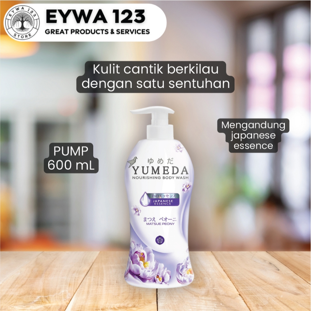 Jual YUMEDA Nourishing Body Wash Matsue Peony Pump Bottle 600mL ...
