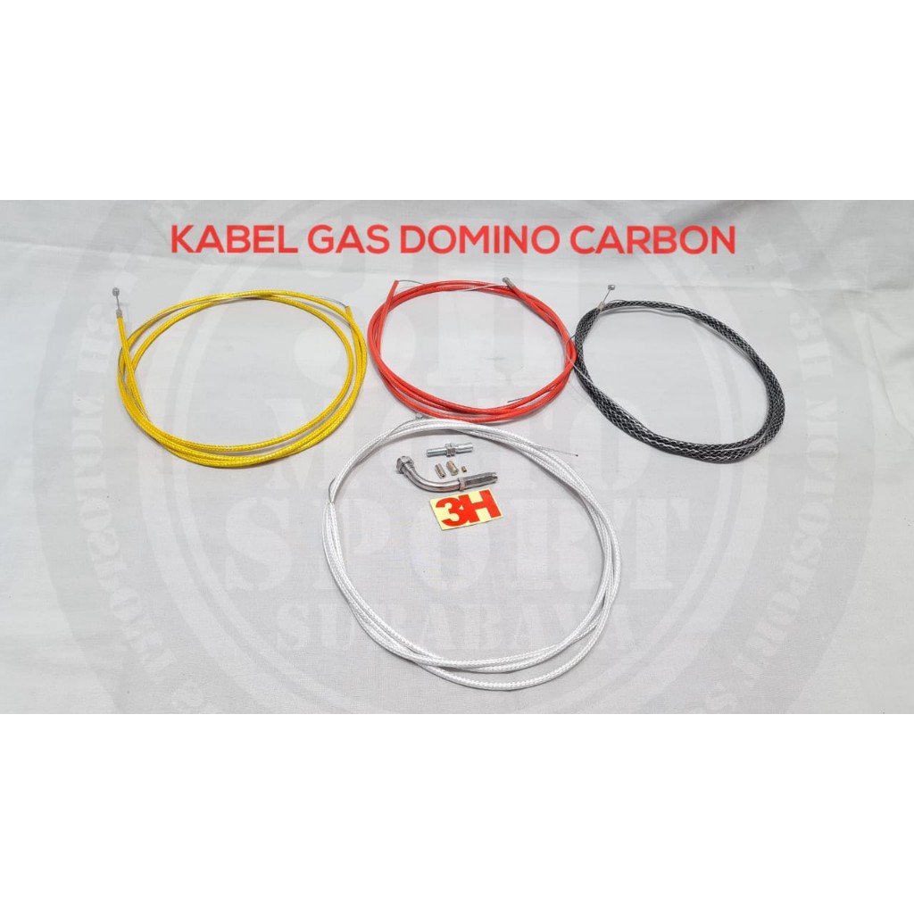 Jual KABEL GAS DOMINO CARBON GOLD, HITAM, KUNING, MERAH | Shopee Indonesia