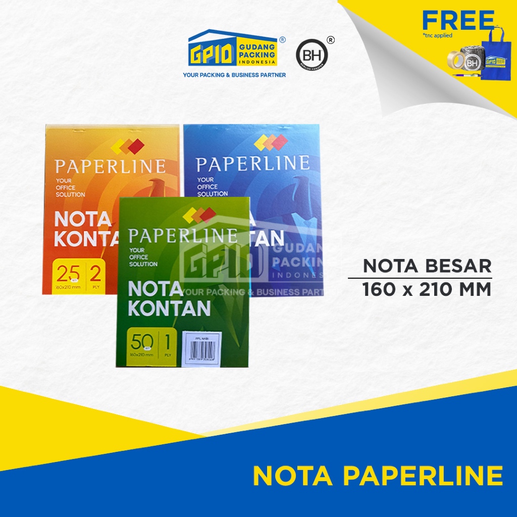 Jual (GOSEND/GRAB) PAPERLINE - Buku Nota Kontan Besar Rangkap (1/ 2/ 3) Ply | Shopee Indonesia