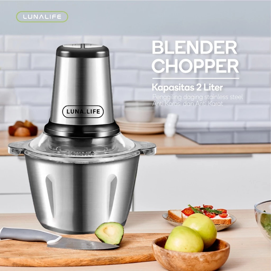 Jual CHOPPER LUNALIFE FP02 | Chopper Food Processor Lunalife 250W FP02 ...