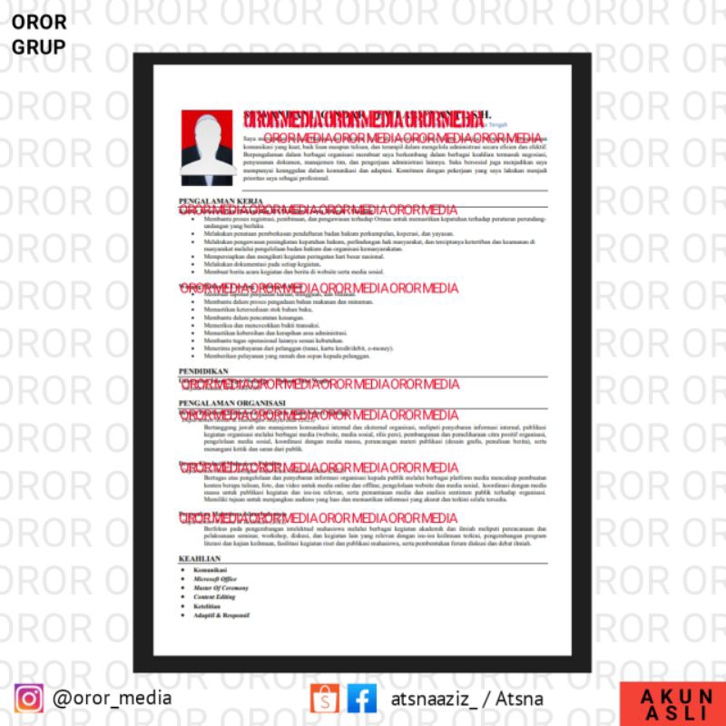 Jual EDIT CV JASA EDIT CURRICULUM VITAE JOKI CV | Shopee Indonesia