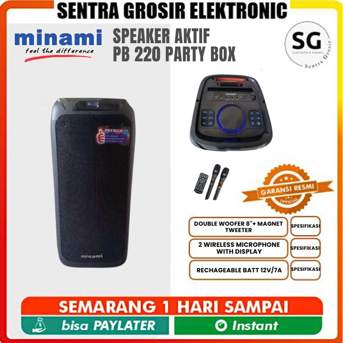 Jual Minami PB 220 Party Box 2 x 8" Audio Speaker | Shopee Indonesia