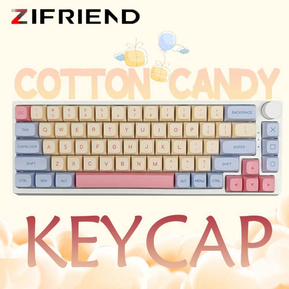 Jual ZIFRIEND Cotton Candy Cartoon Themed Keycap XDA 128 Keys for ...