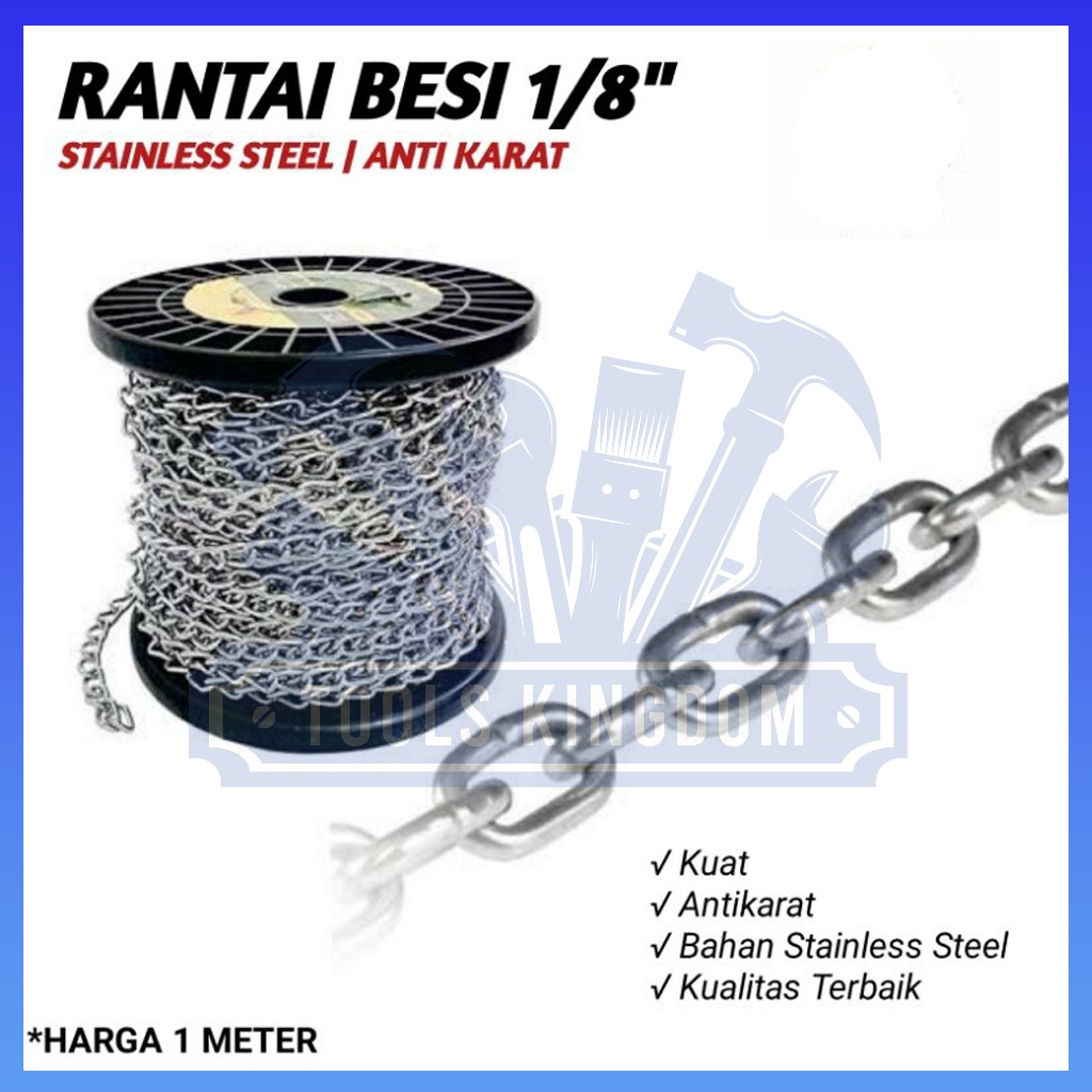 Jual Rantai Kapal 1/8" (3mm) Harga Per Meter - Rantai Talang - Rantai ...