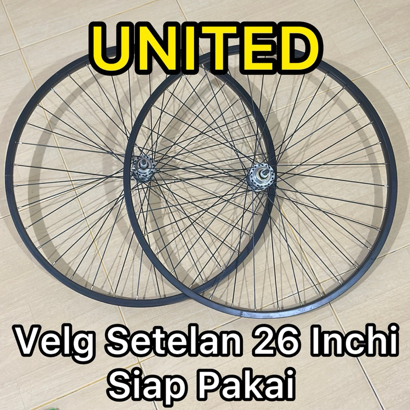 Jual Velg SETELAN SEPEDA 26 / PELEK SEPEDA 26 KOMPLIT UNITED / VELG MTB ...