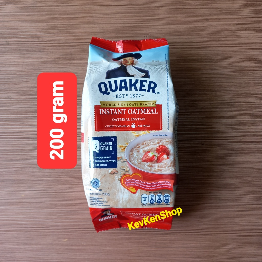 Jual Quaker Oat Instant Oatmeal Sereal 200gram Merah 200 gram Exp APRIL ...