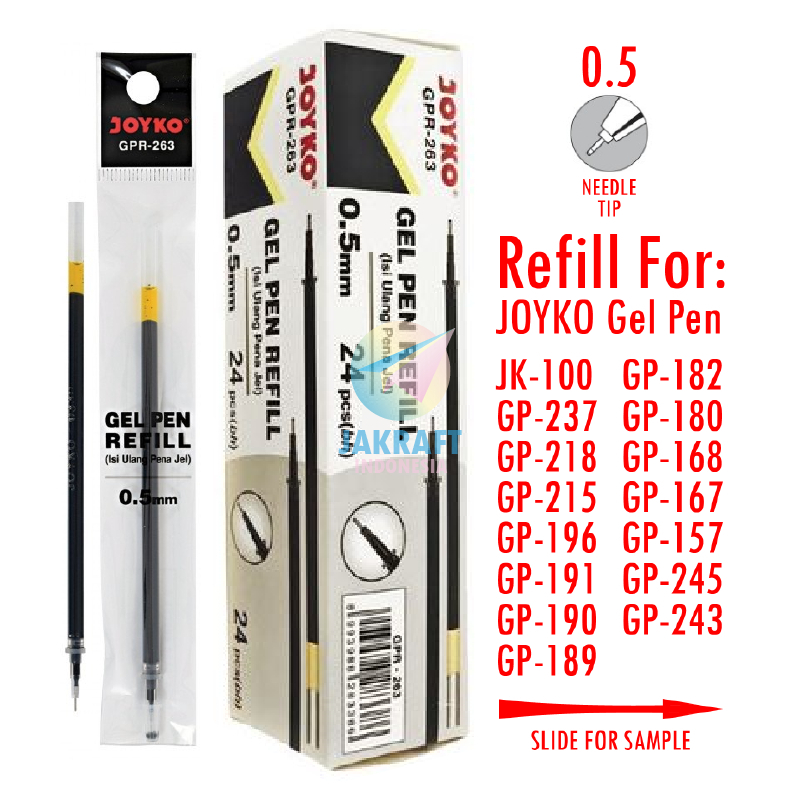 Jual GEL PEN REFILL JOYKO GPR 263 joyko gel pen refill | Shopee Indonesia